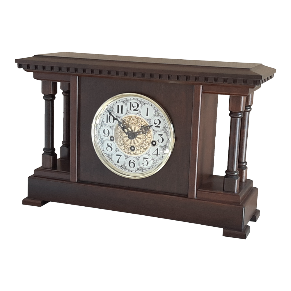 MC-605 Amish Wooden Mantel Clock | Old Time Chimes