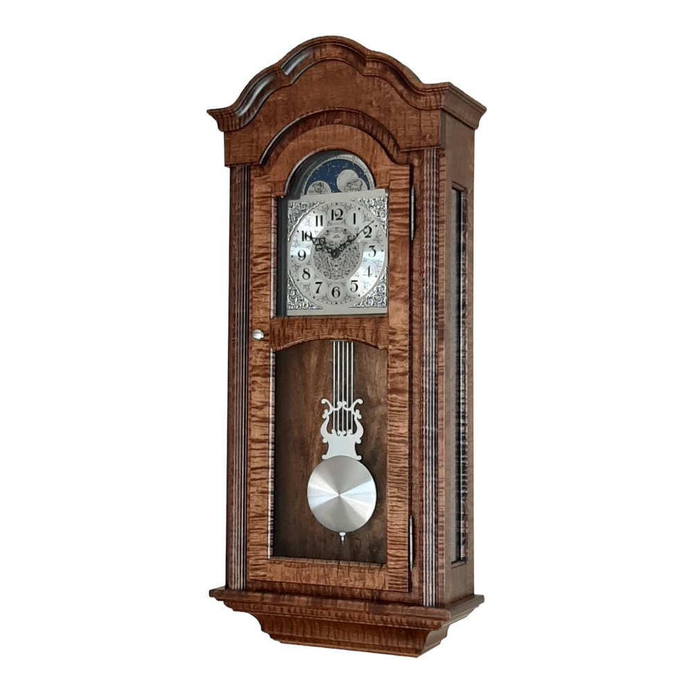 PW-609 Amish Wooden Wall Clock | Old Time Chimes